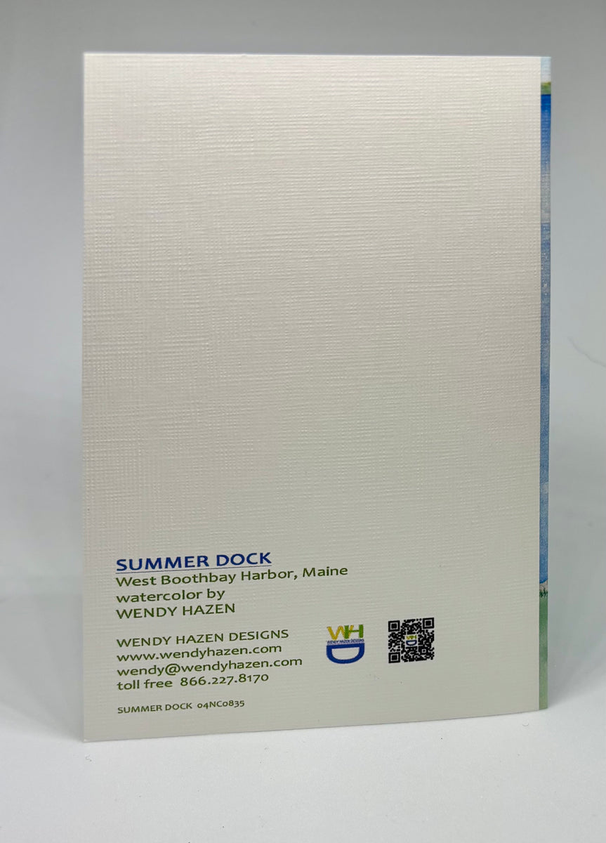 Summer Dock - Maine | Hand Cut Cards – Wendy Hazen Designs