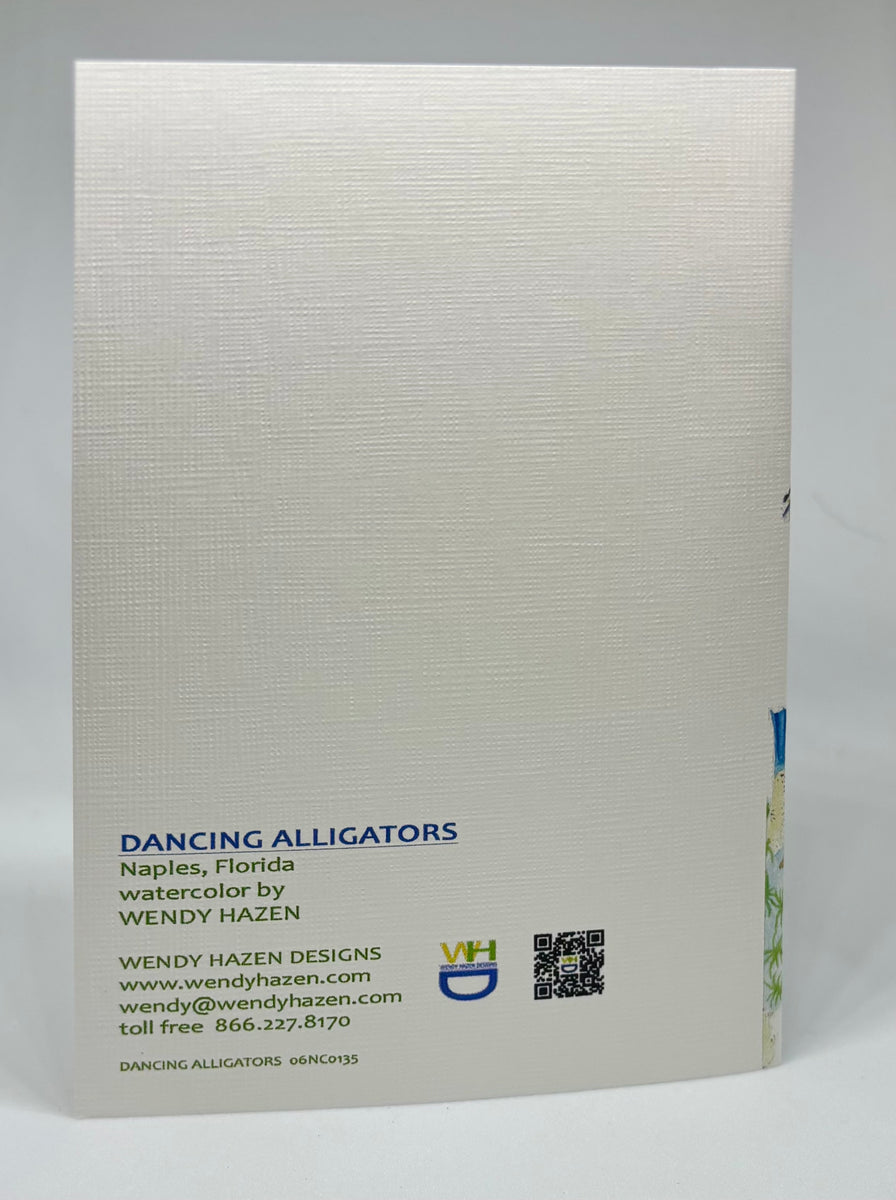 Dancing Alligators - Florida | Hand Cut Cards – Wendy Hazen Designs