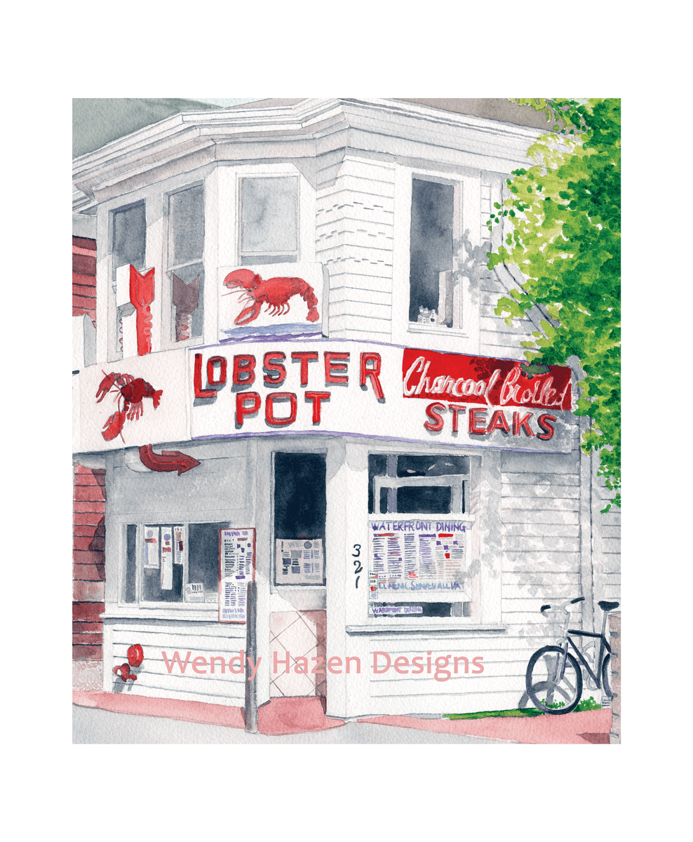 Lobster Pot Provincetown Giclee Print - Cape Cod Restaurant Art – Wendy ...